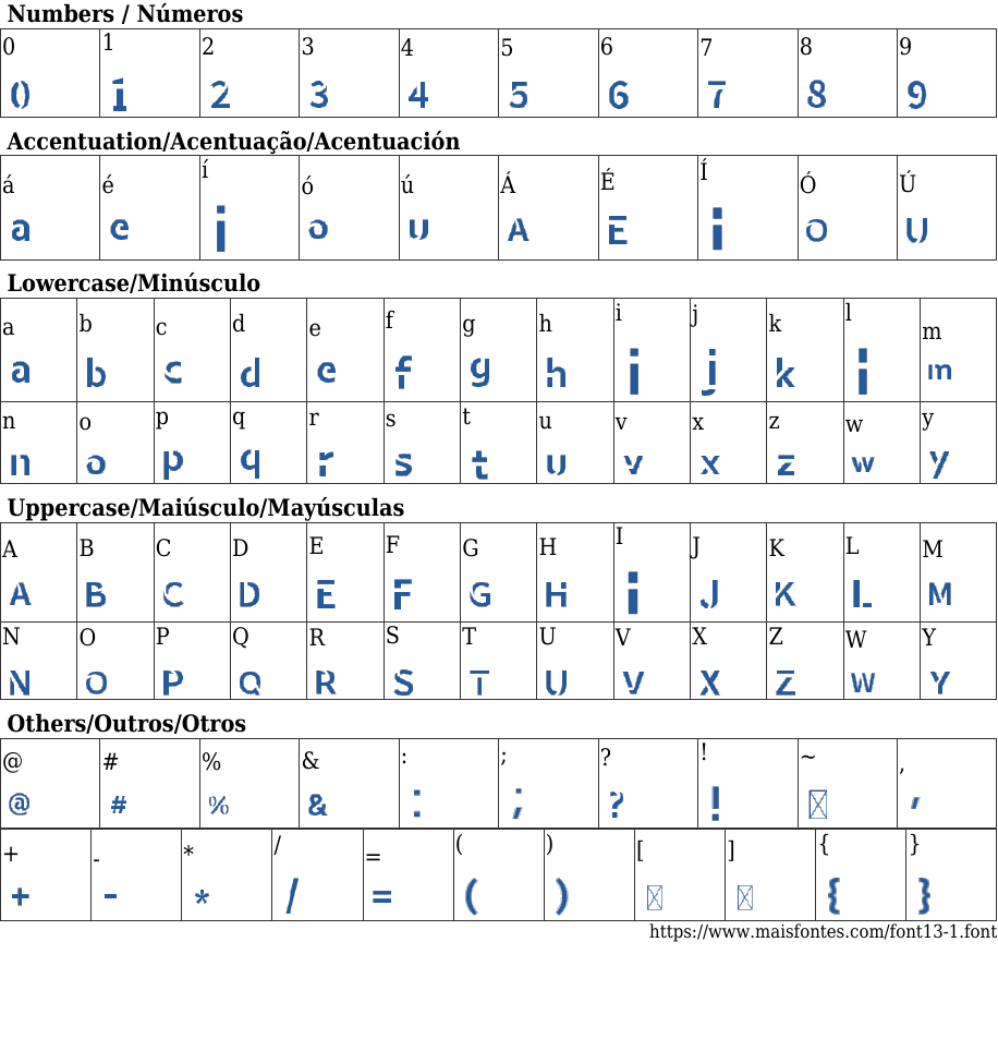 Font 13 Regular Font: Free Download | MaisFontes