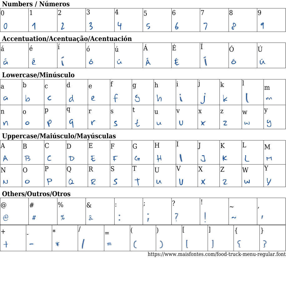 Food Truck Menu Regular: Download Free Font | MaisFontes