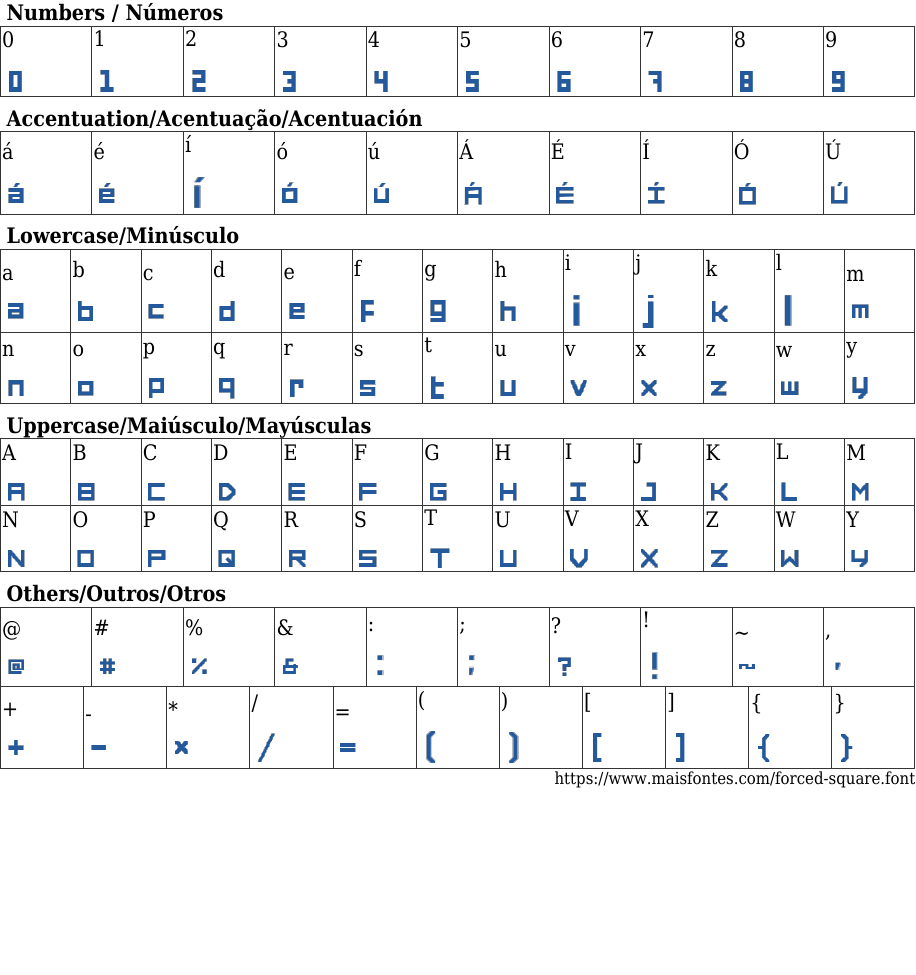 FORCED SQUARE: Baixar Fonte Grátis | MaisFontes