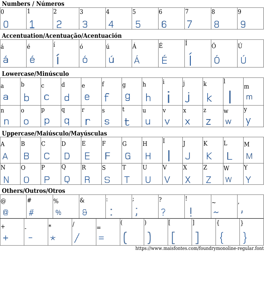 Foundry Monoline Regular: Kostenlose Schriftart herunterladen | MaisFontes