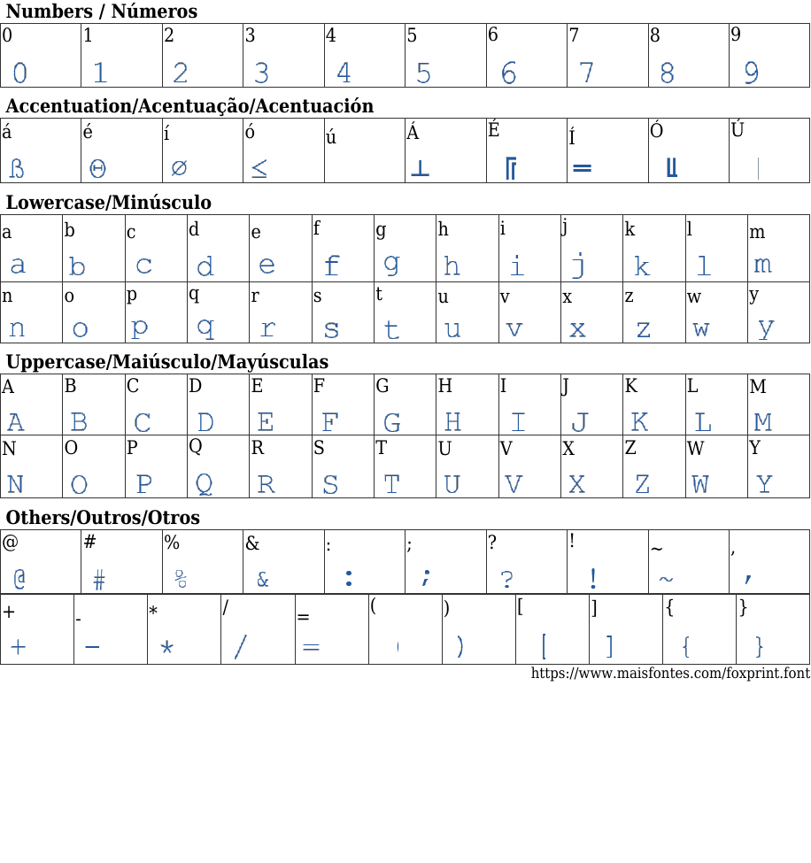 FoxPrint: Baixar Fonte Grátis | MaisFontes