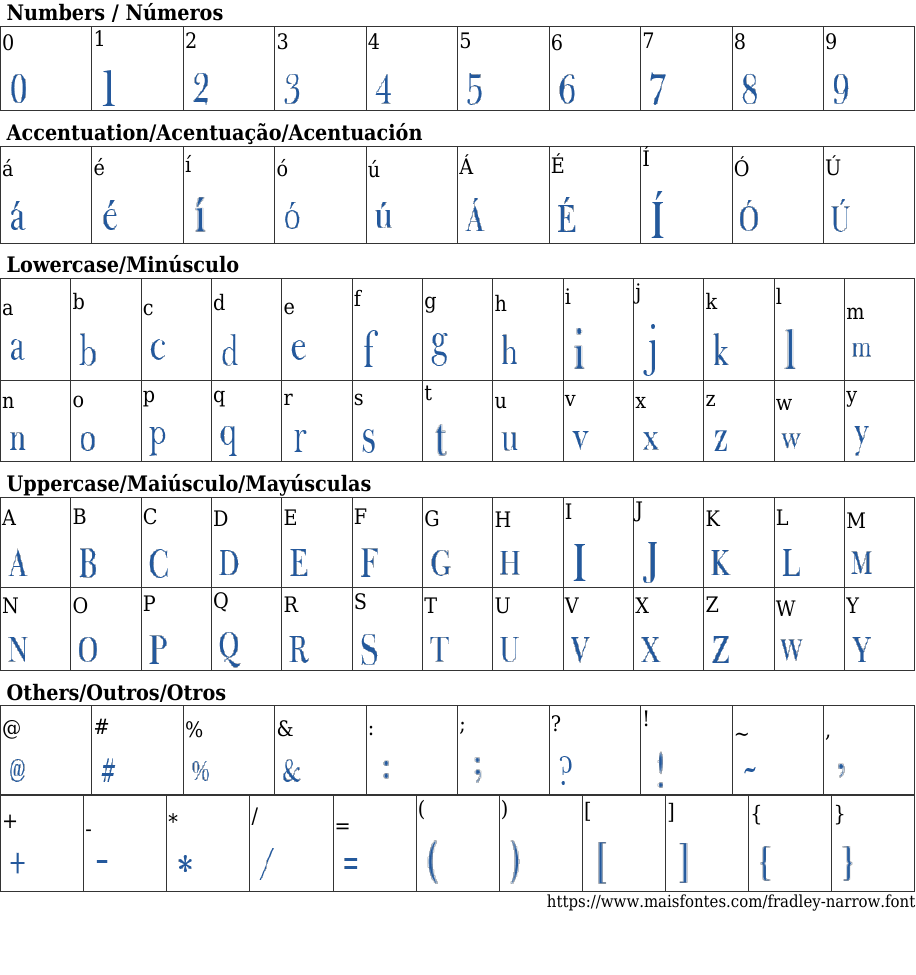 Завантажити шрифт Fradley Narrow | MaisFontes