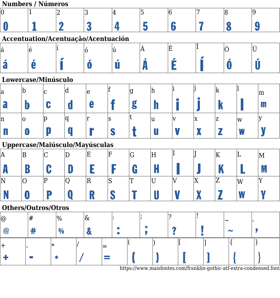 Franklin Gothic ATF Extra Condensed: Free Font Download | MaisFontes