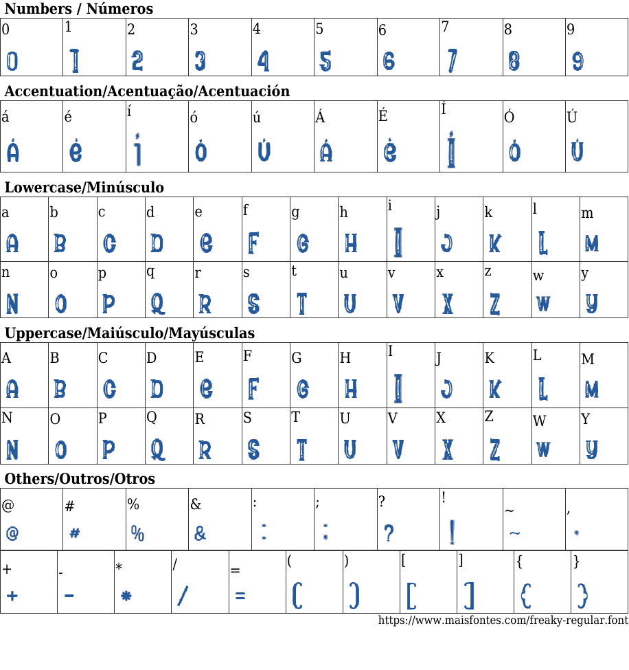 Freaky Regular: Free Font Download | MaisFontes