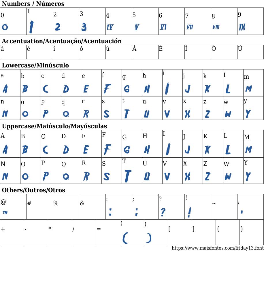 Friday 13 Font: Free Download | MaisFontes