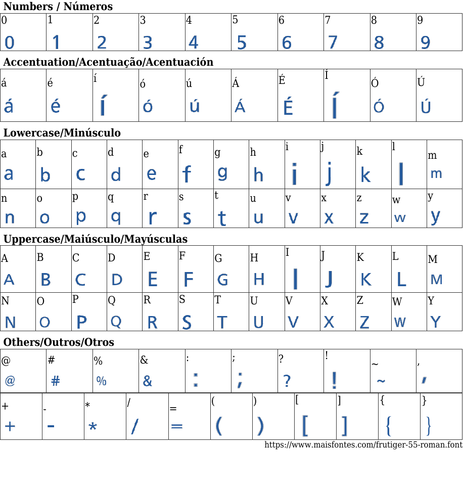 Frutiger 55 Roman Font: Free Download | MaisFontes