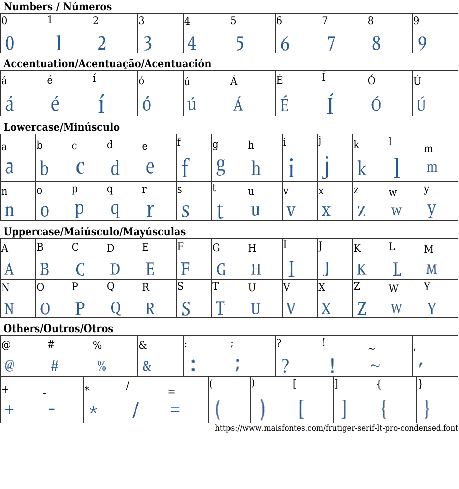 Frutiger Serif LT Pro Condensed Font: Free Download | MaisFontes