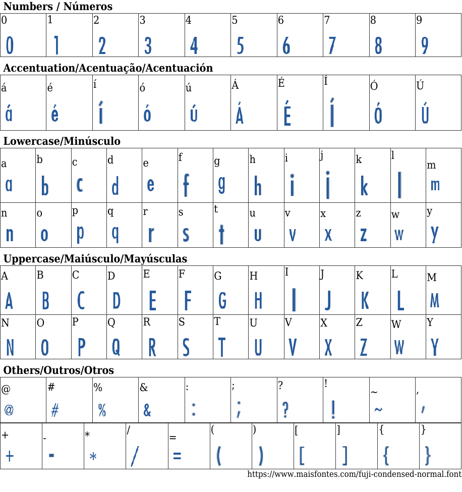 Fuji Condensed Normal: Free Font Download | MaisFontes
