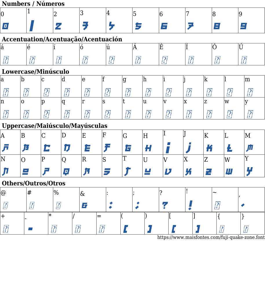 FUJI QUAKE ZONE: Baixar Fonte Grátis | MaisFontes