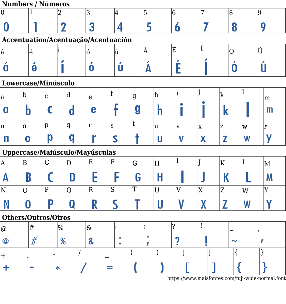 Fuji Wide Normal Font: Free Download | MaisFontes