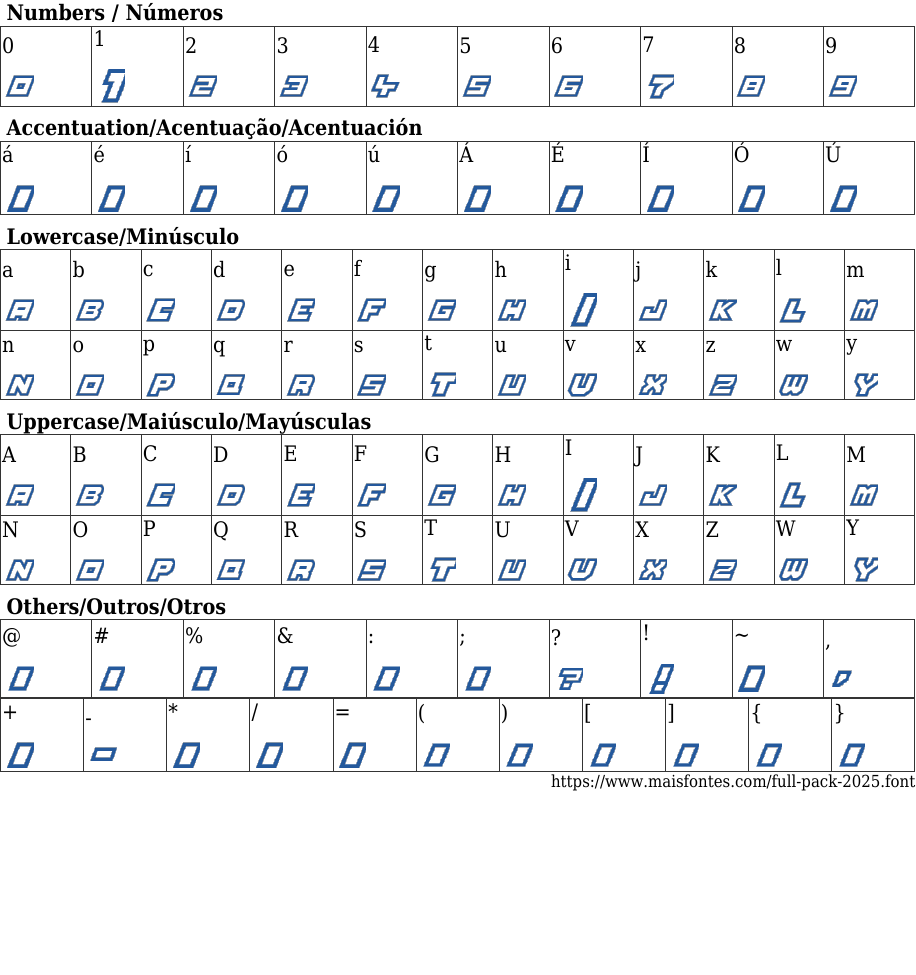 Full Pack 2025フォントのダウンロード | MaisFontes