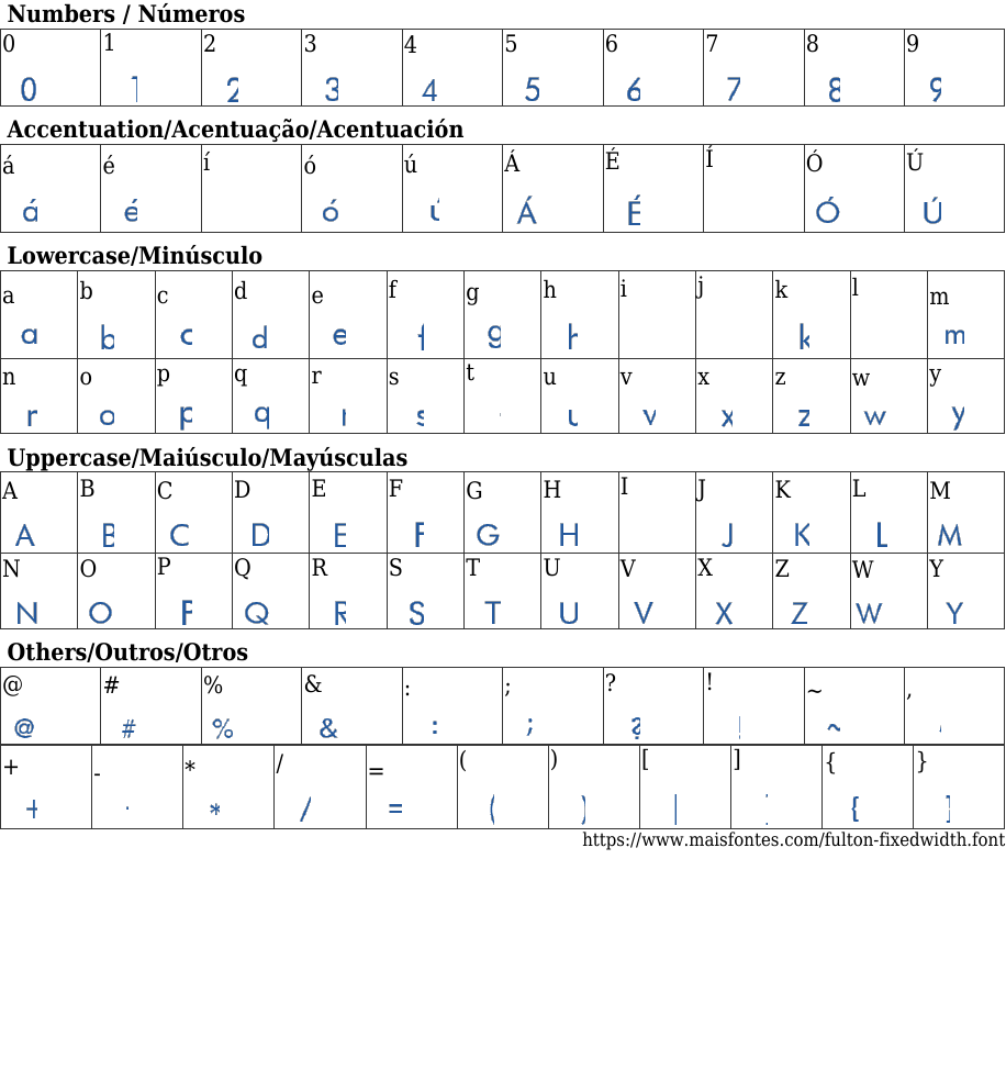 Fulton Fixed Width: Free Font Download | MaisFontes