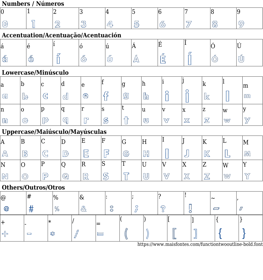 Function Two Outline Bold: Free Font Download | MaisFontes