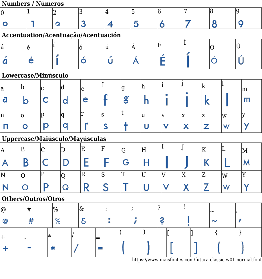 Futura Classic Normal: Download Free Font | MaisFontes