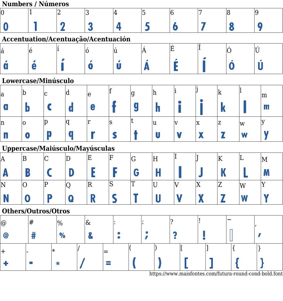 Futura Round Condensed Bold Font: Free Download | MaisFontes