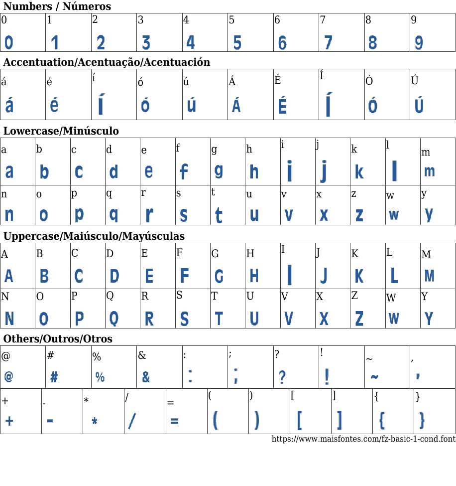 FZ BASIC 1 Condensed: Free Font Download | MaisFontes