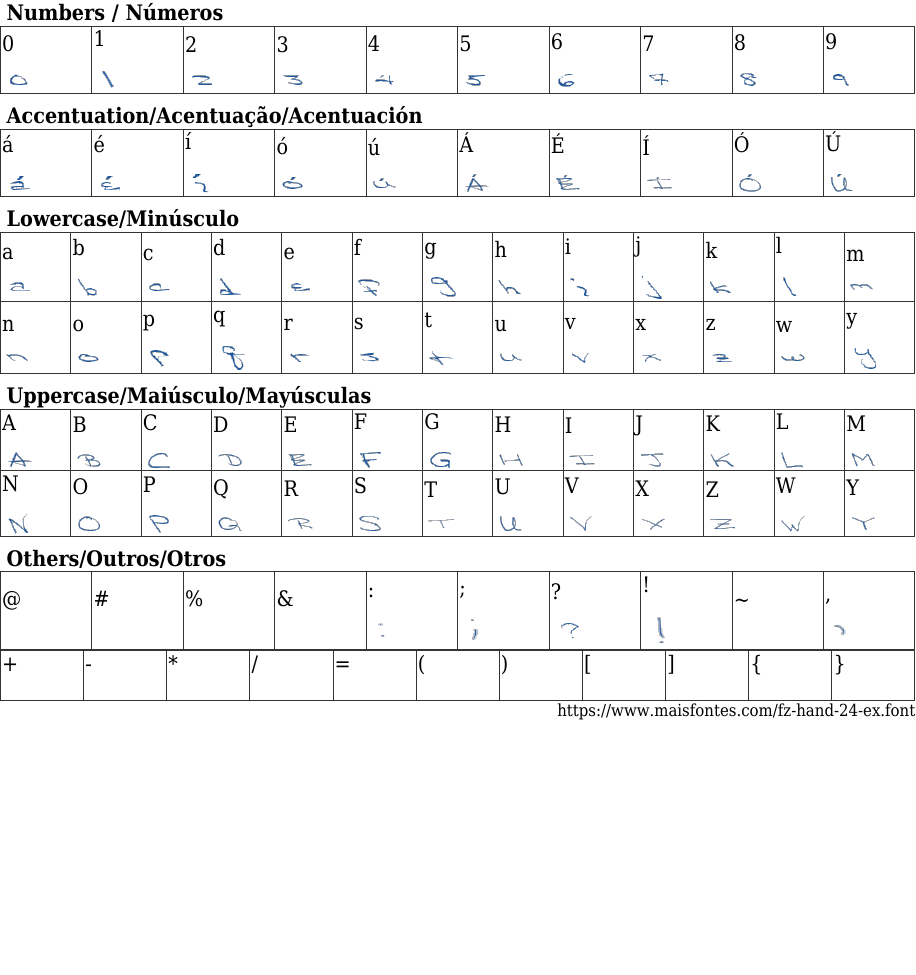 FZ HAND 24 Extended: Free Font Download | MaisFontes