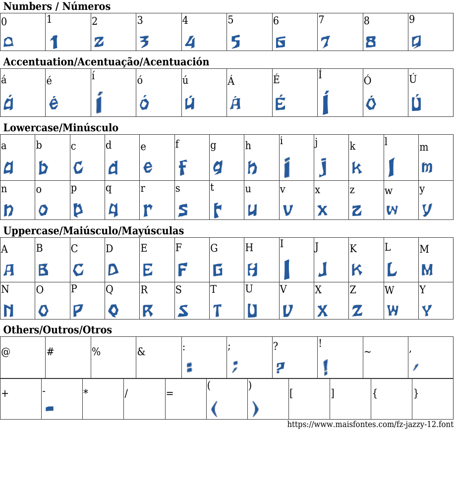 FZ JAZZY 12 字体下载 | MaisFontes