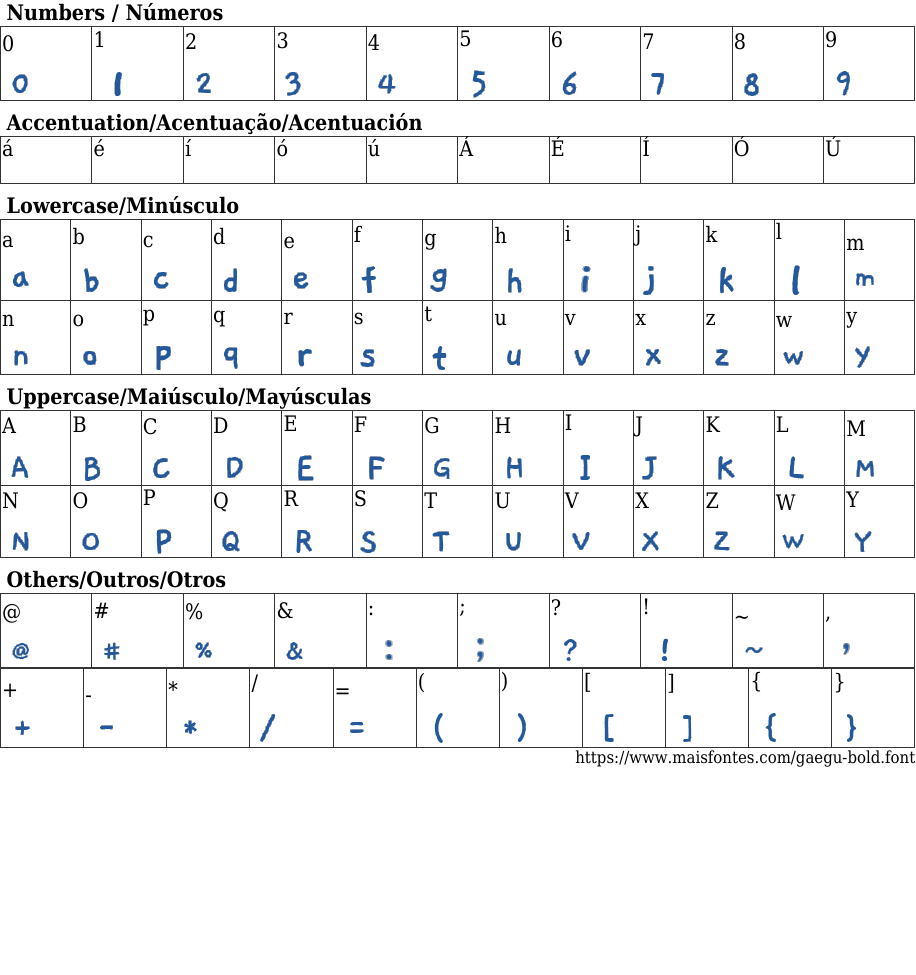 Gaegu Bold font download | MaisFontes.com