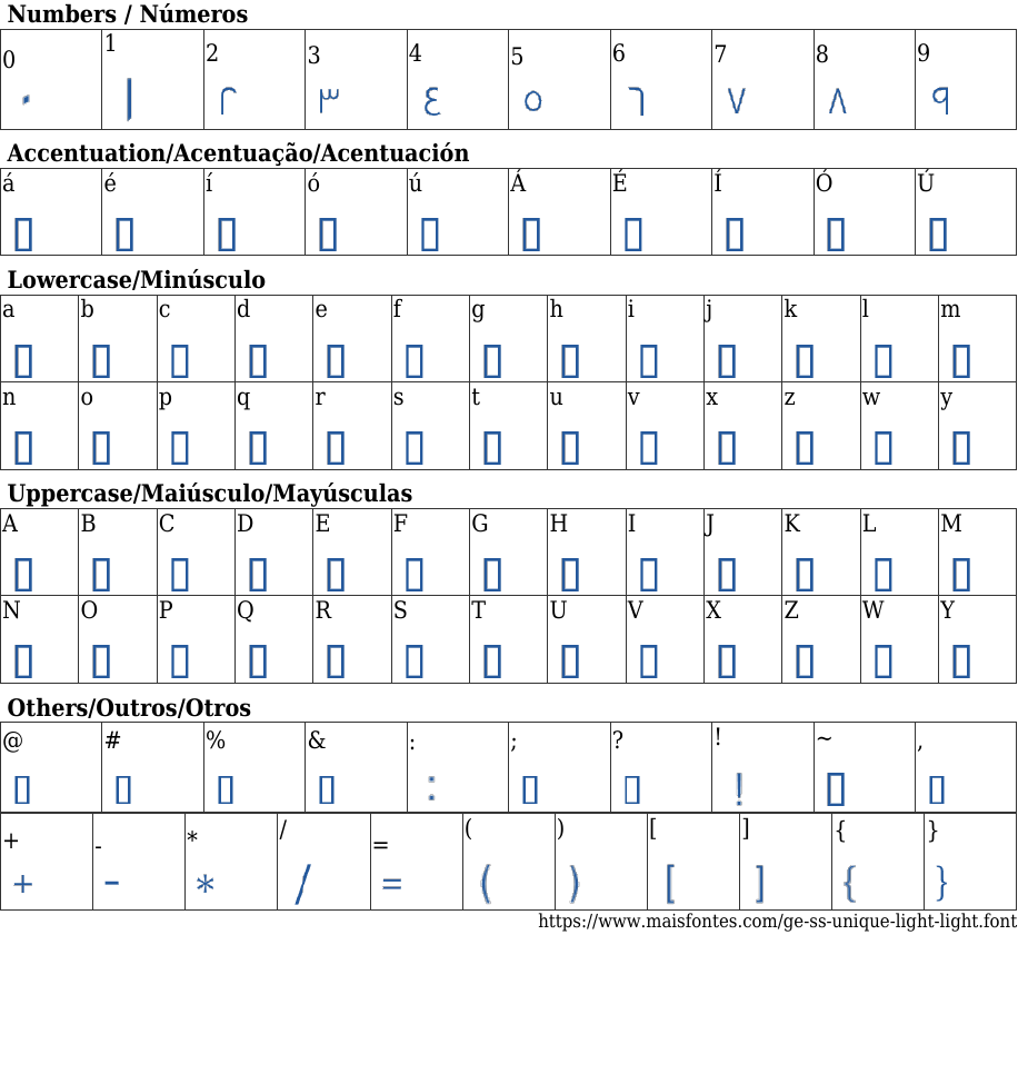 GE SS Unique Light: Free Font Download | MaisFontes