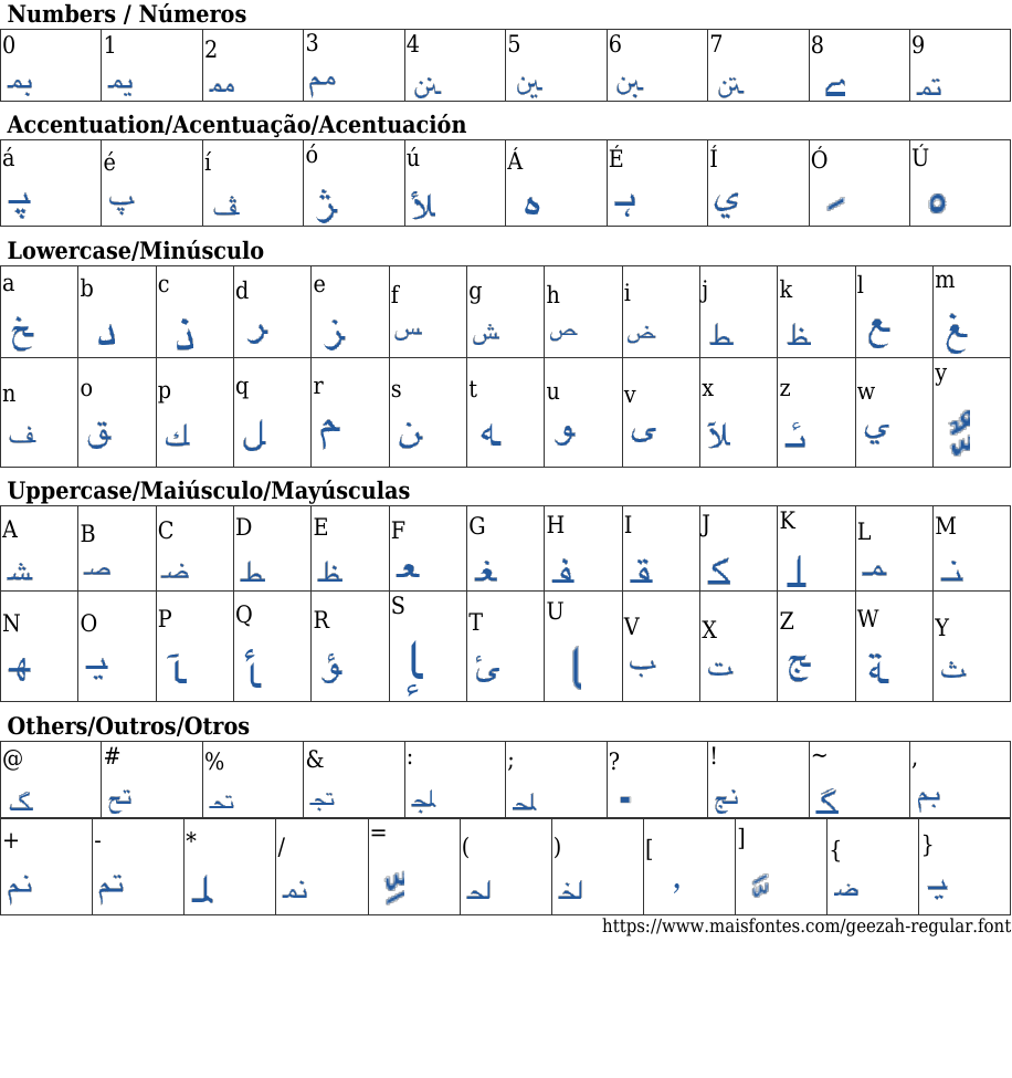 Geezah Regular: Free Font Download | MaisFontes