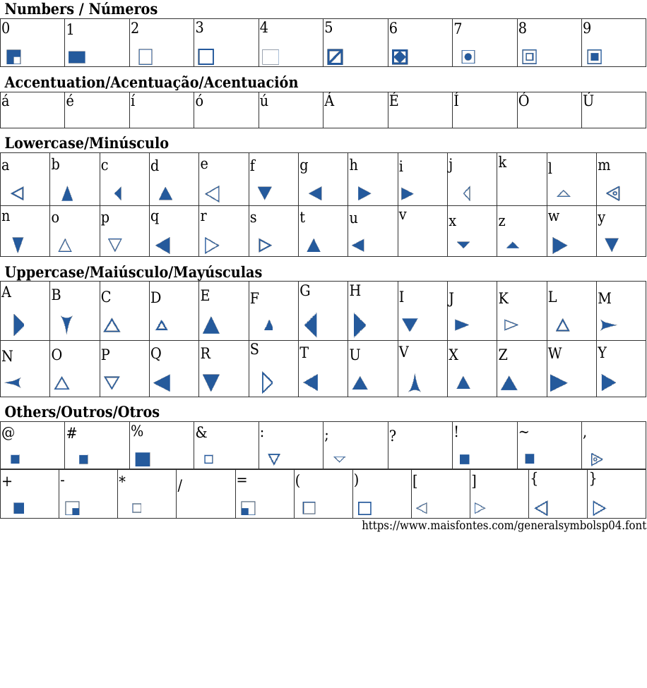 General Symbols P04: Free Font Download | MaisFontes