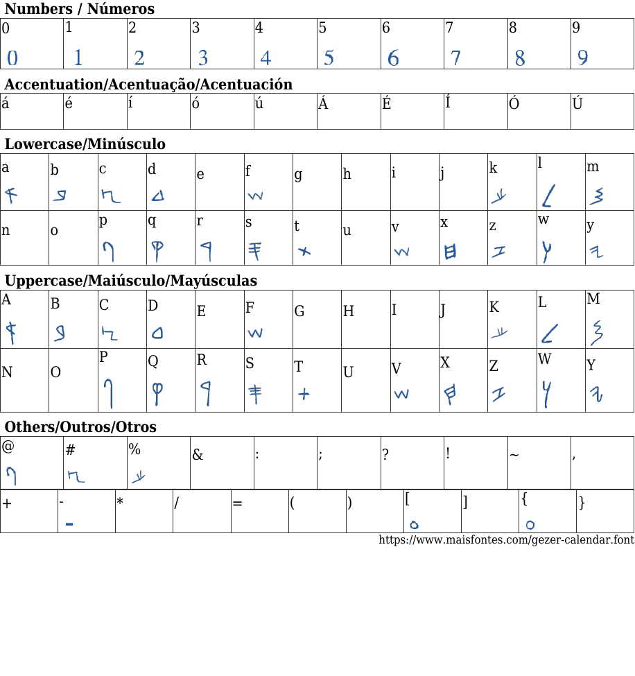 Gezer Calendar: Baixar Fonte Grátis | MaisFontes