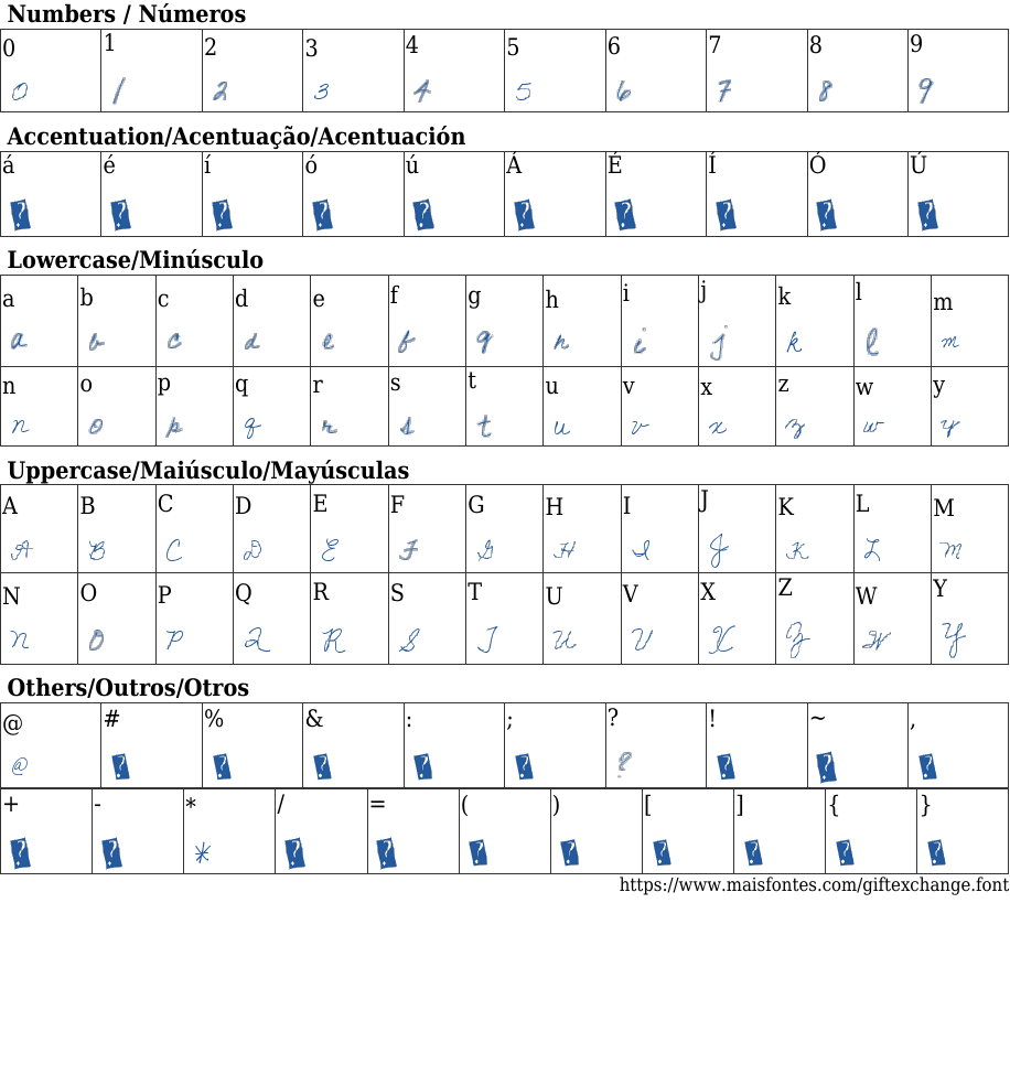 Gift Exchange: Free Font Download | MaisFontes