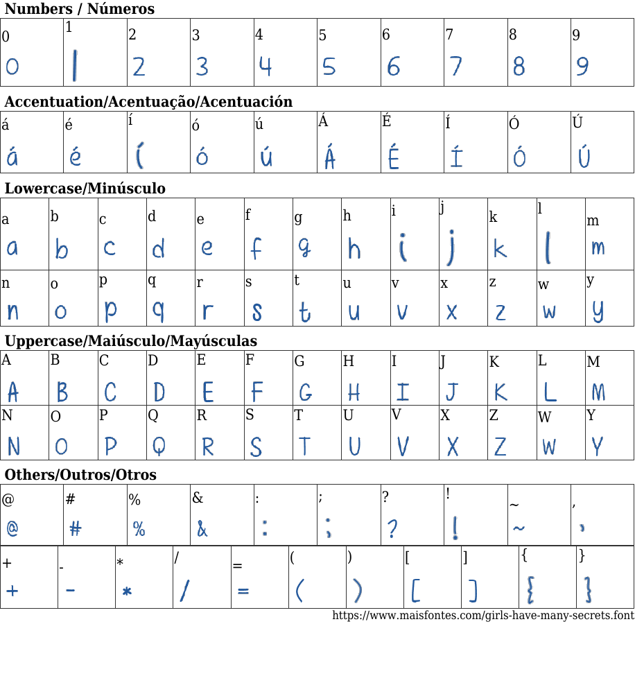 Girls Have Many Secrets: Baixar Fonte Grátis | MaisFontes