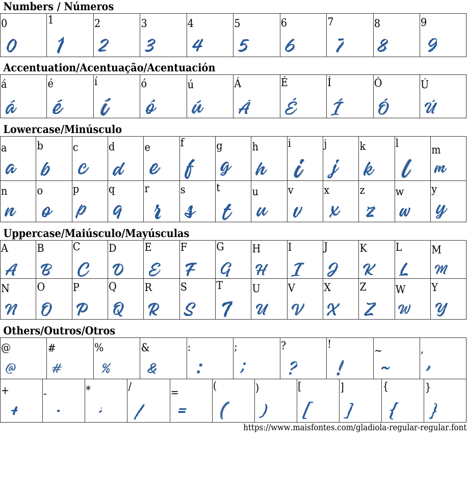 Gladiola Regular font download | MaisFontes.com