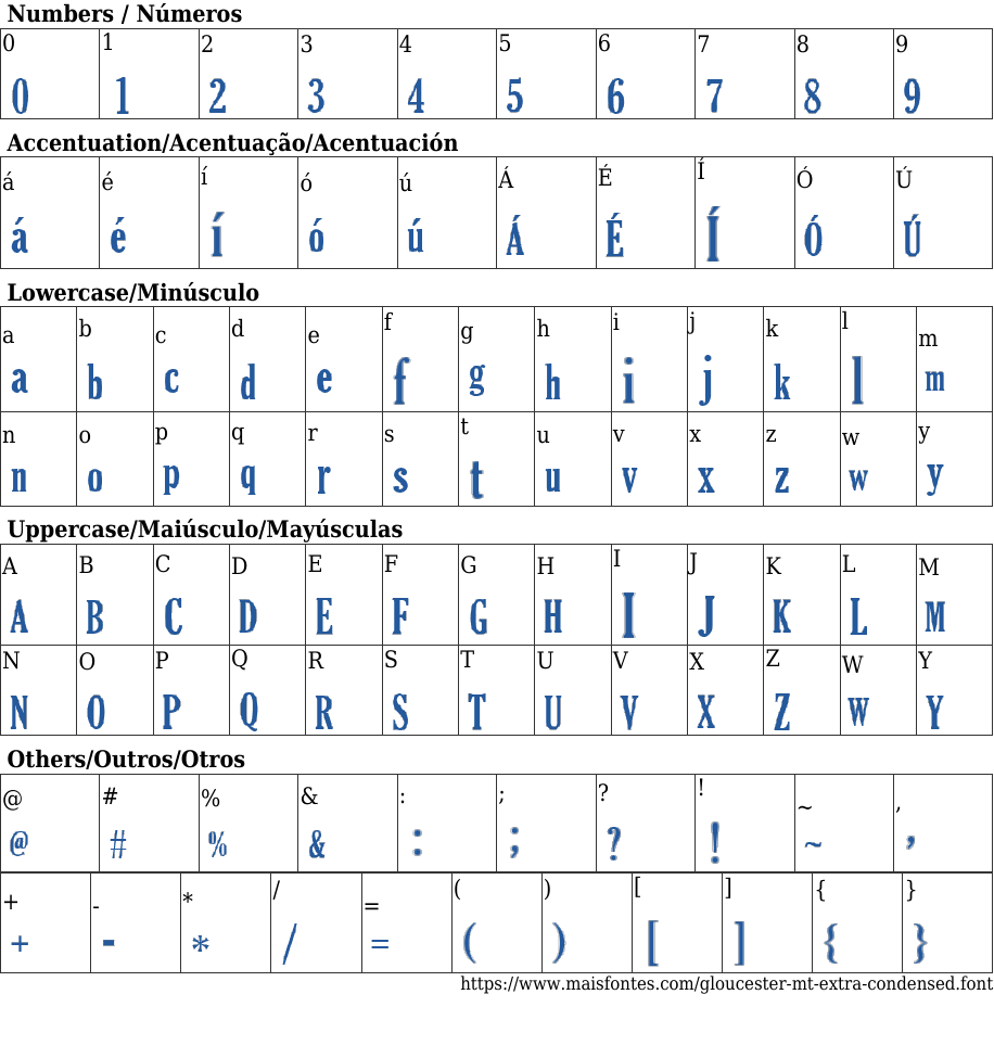 Gloucester MT Extra Condensed Font: Free Download | MaisFontes