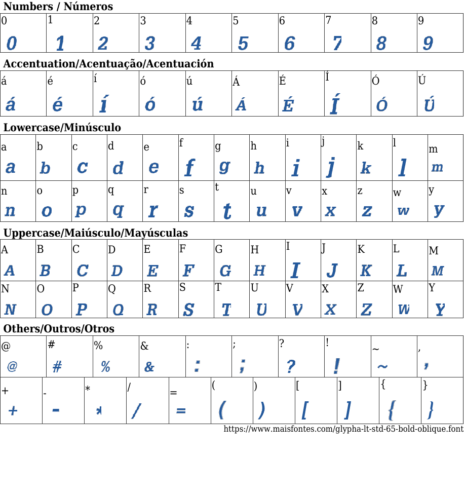 Glypha LT Std 65 Bold Oblique: Free Font Download | MaisFontes