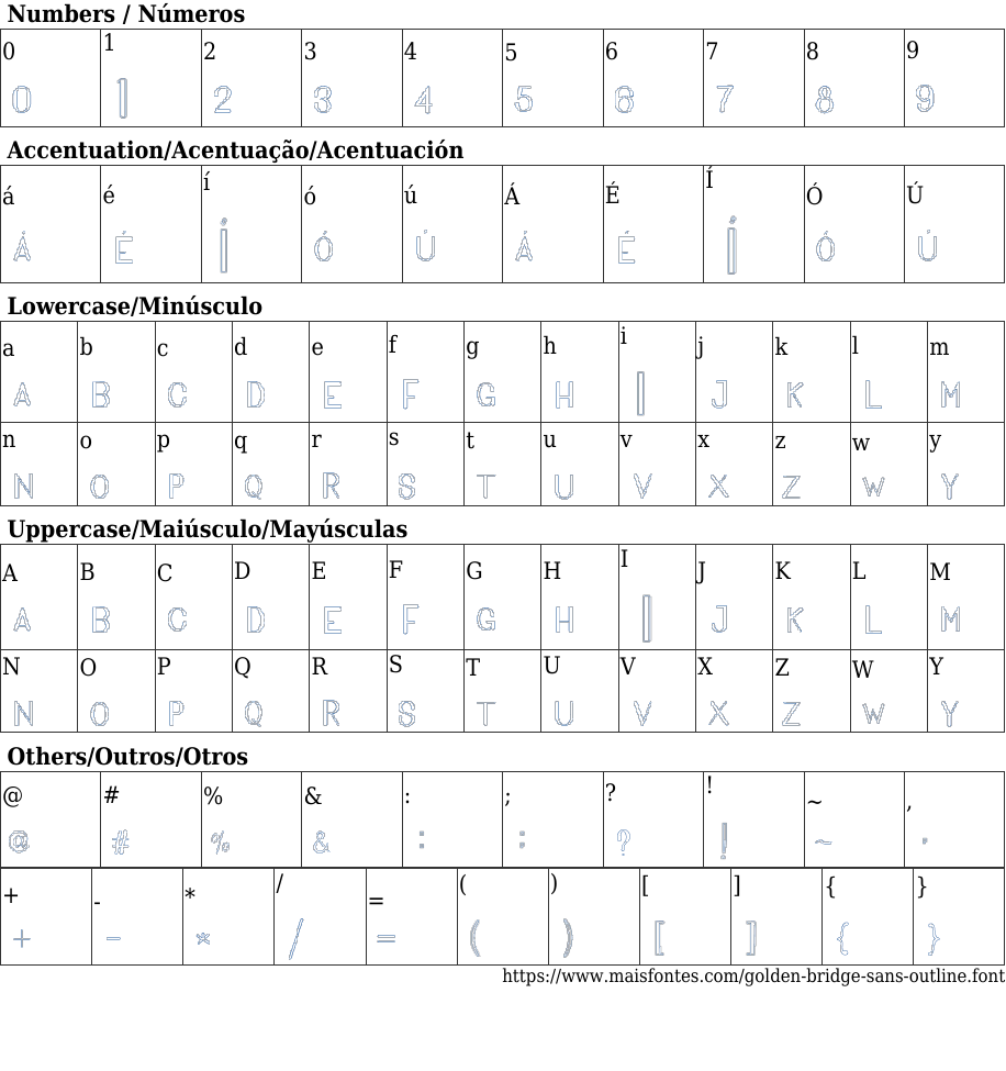Golden Bridge Sans Outline: Free Font Download | MaisFontes