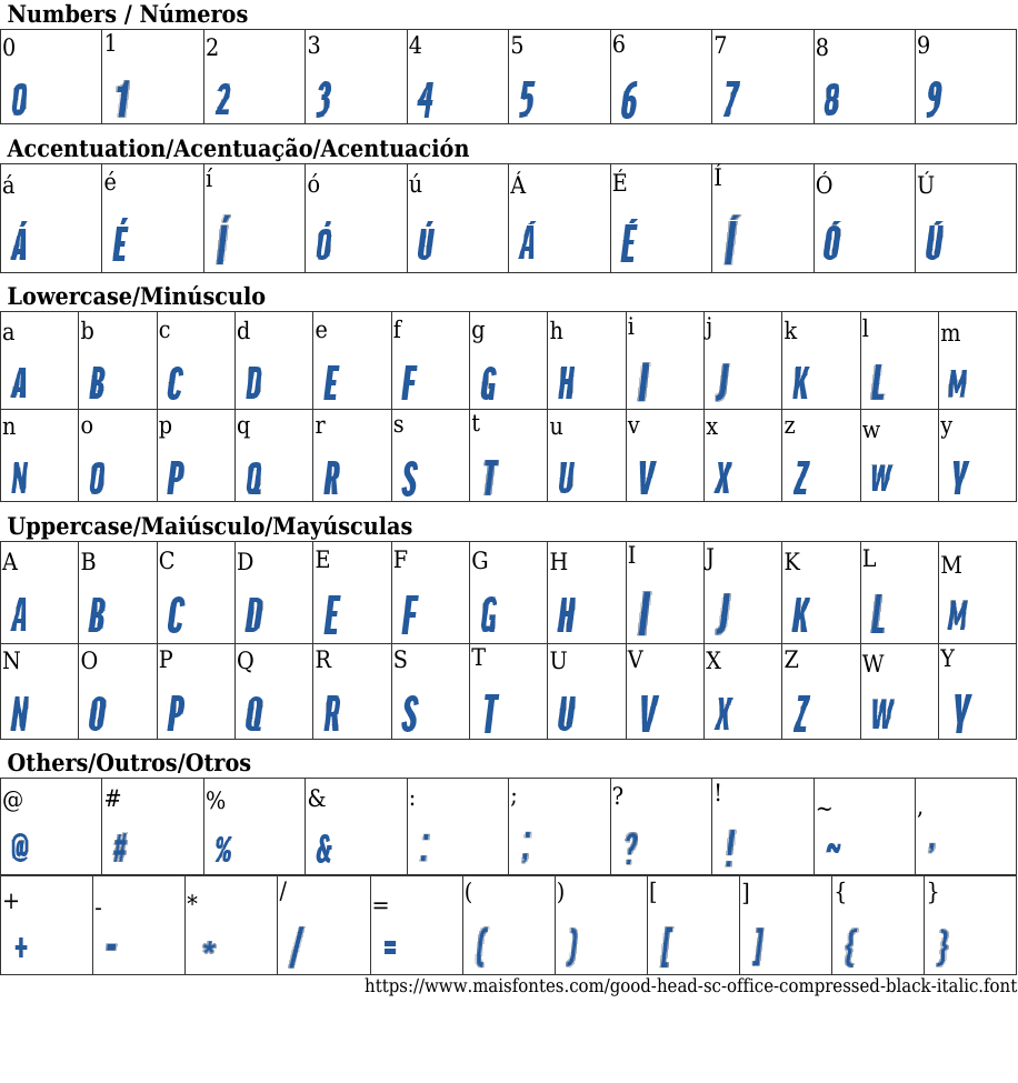 Good Headline SC Office Compressed Black Italic: Free Font Download ...