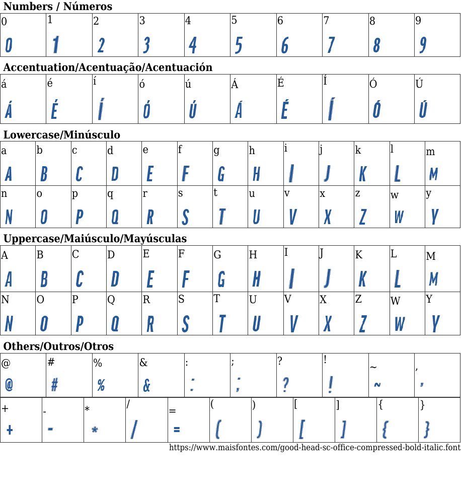 Good Headline SC Office Compressed Bold Italic: Download Free Font ...