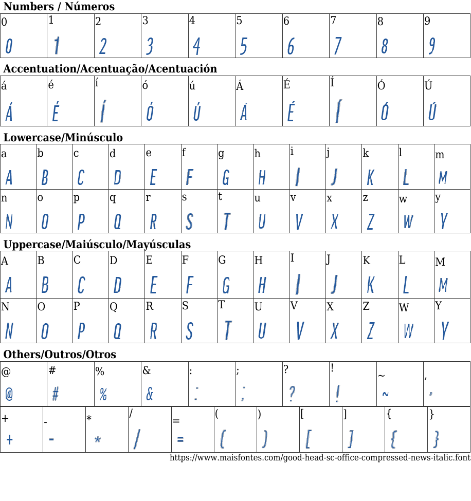Good Headline SC Office Compressed News Italic: Free Font Download ...