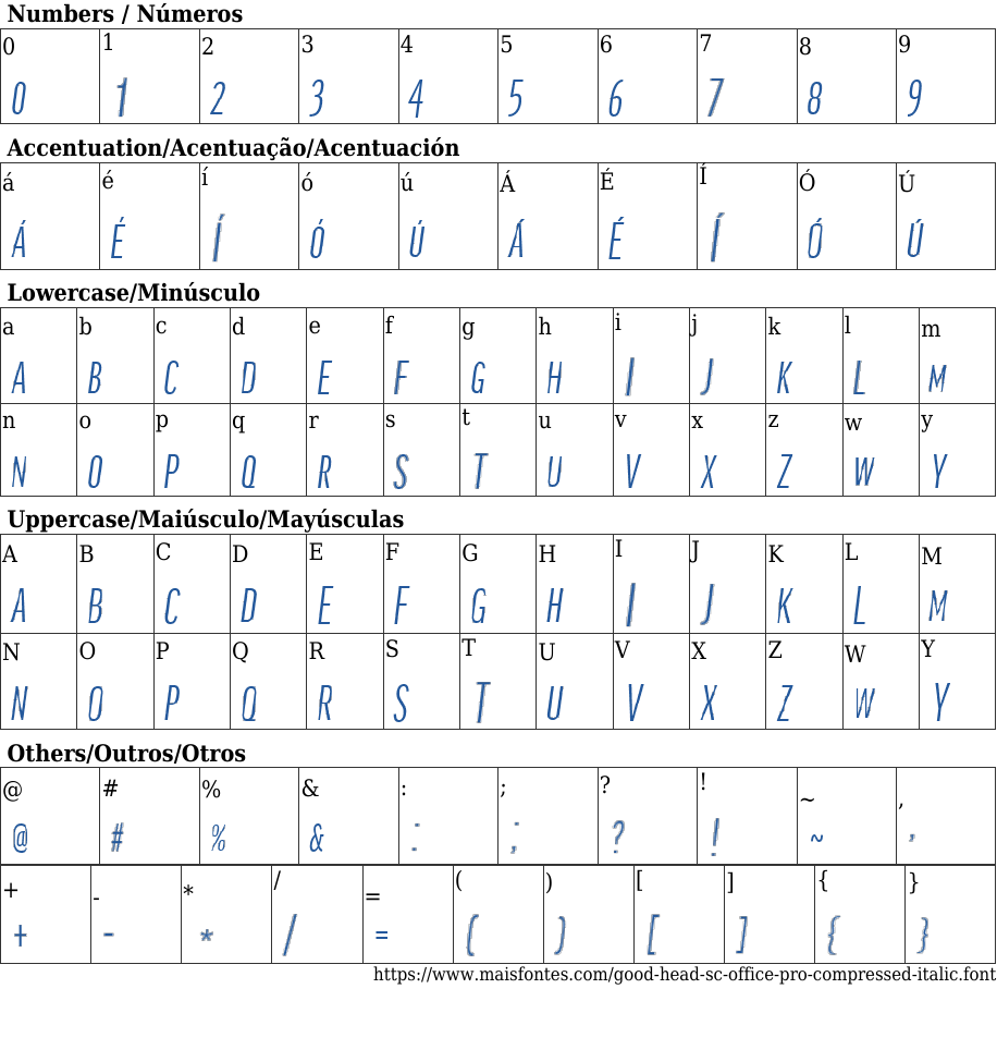 Good Headline SC Office Pro Compressed Italic: Free Font Download ...