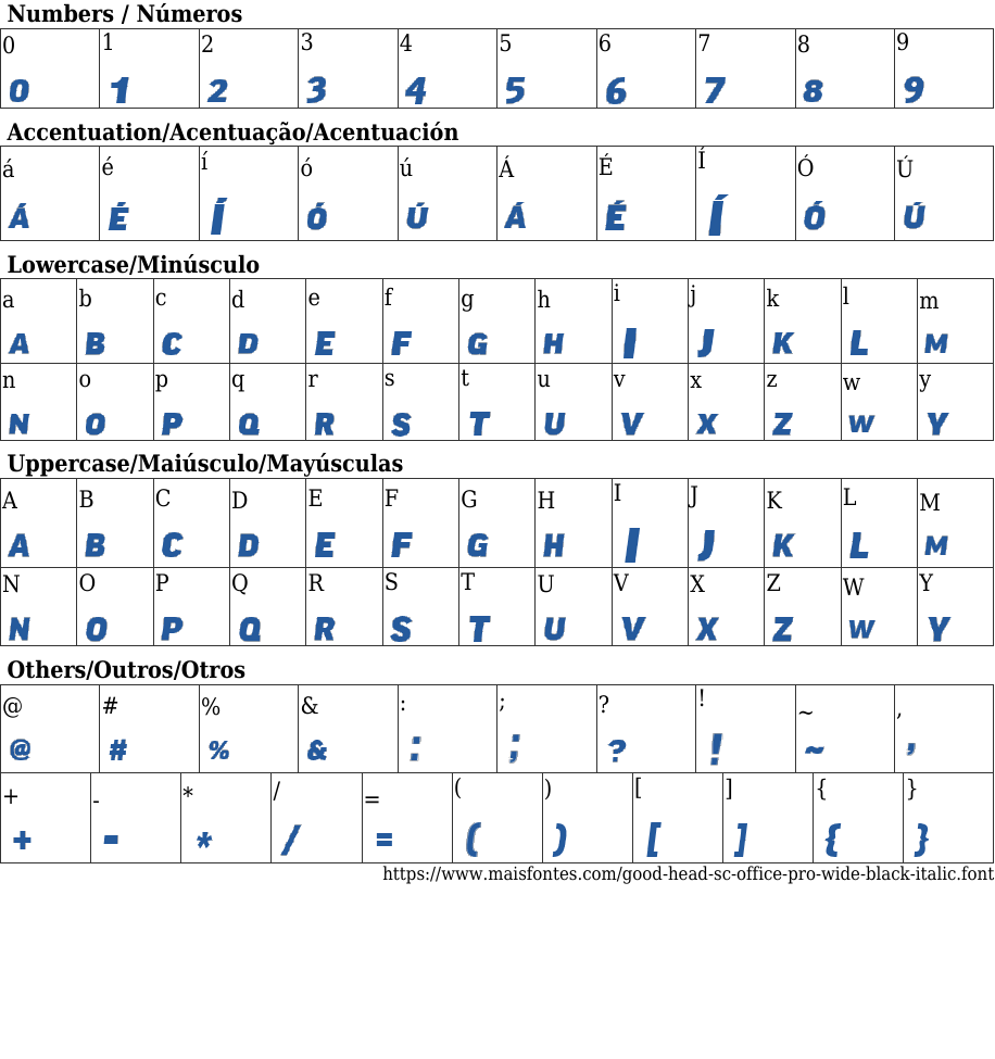 Good Headline SC Office Pro Wide Black Italic: Free Font Download ...