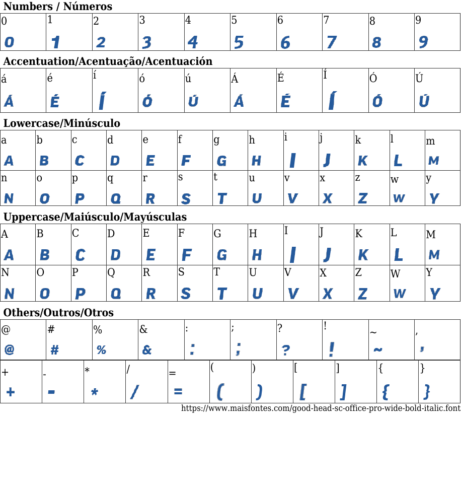 Good Headline SC Office Pro Wide Bold Italic: Free Font Download ...