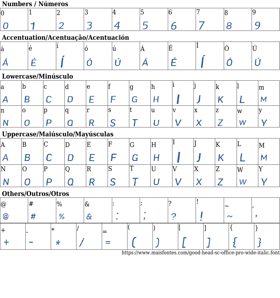 Good Headline SC Office Pro Wide Italic: Free Font Download | MaisFontes