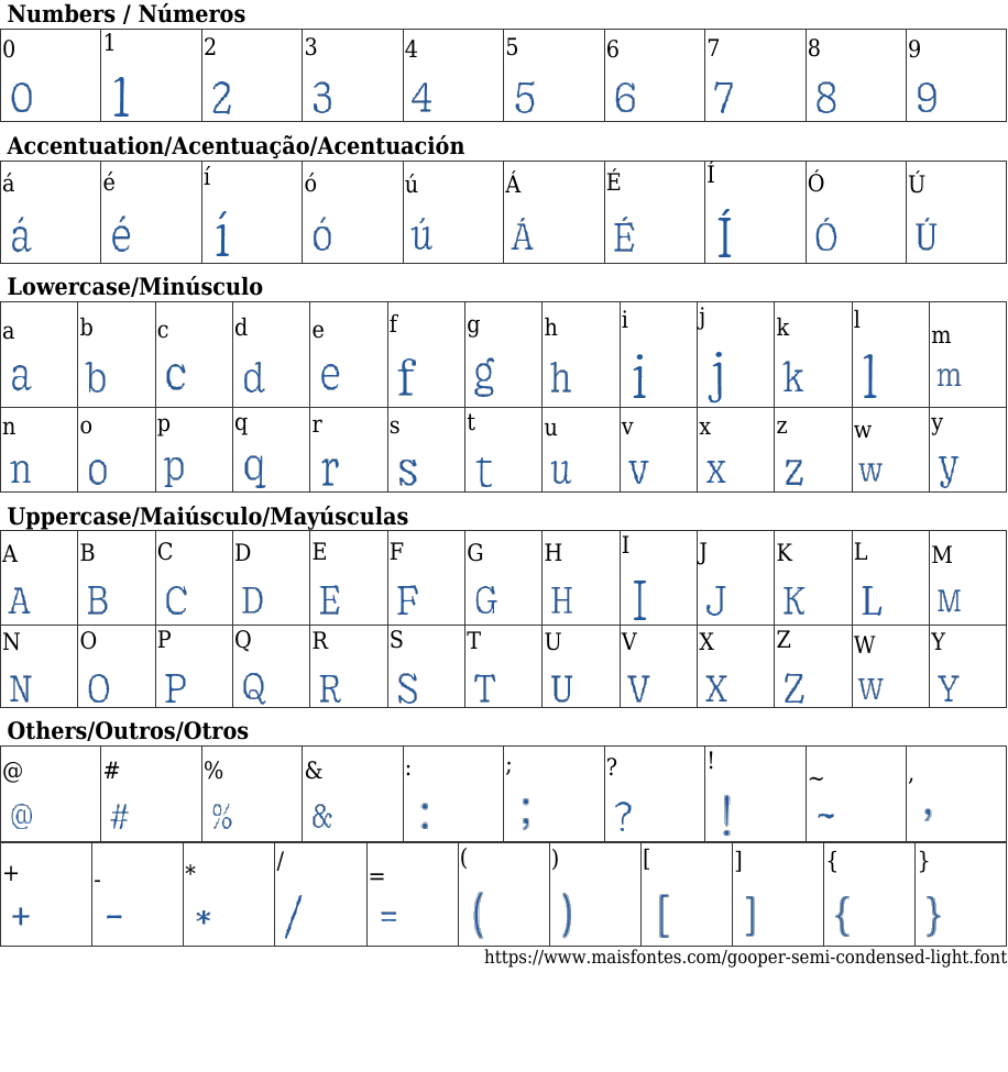 Gooper Semi Condensed Light: Free Font Download | MaisFontes