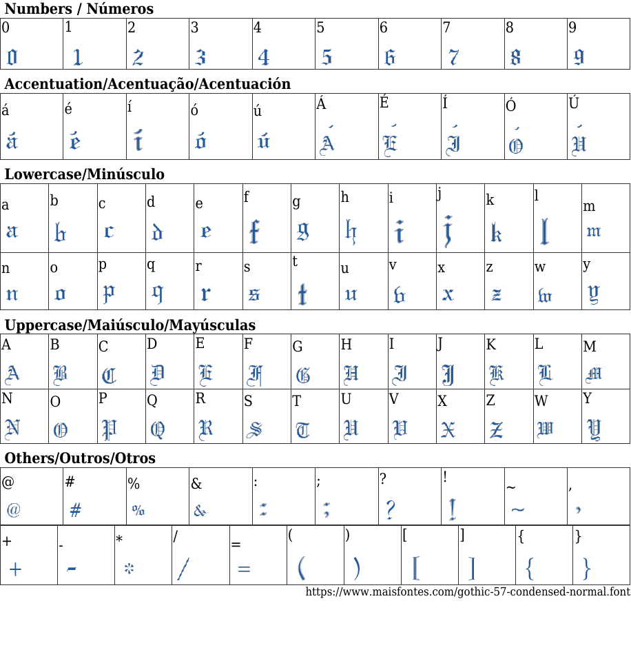 Gothic 57 Condensed Normal: Free Font Download | MaisFontes