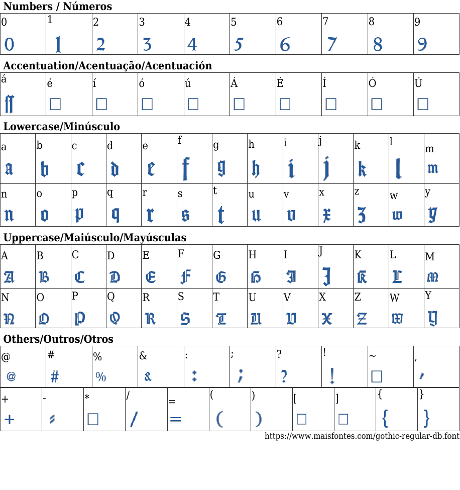Gothic Regular DB: Free Font Download | MaisFontes