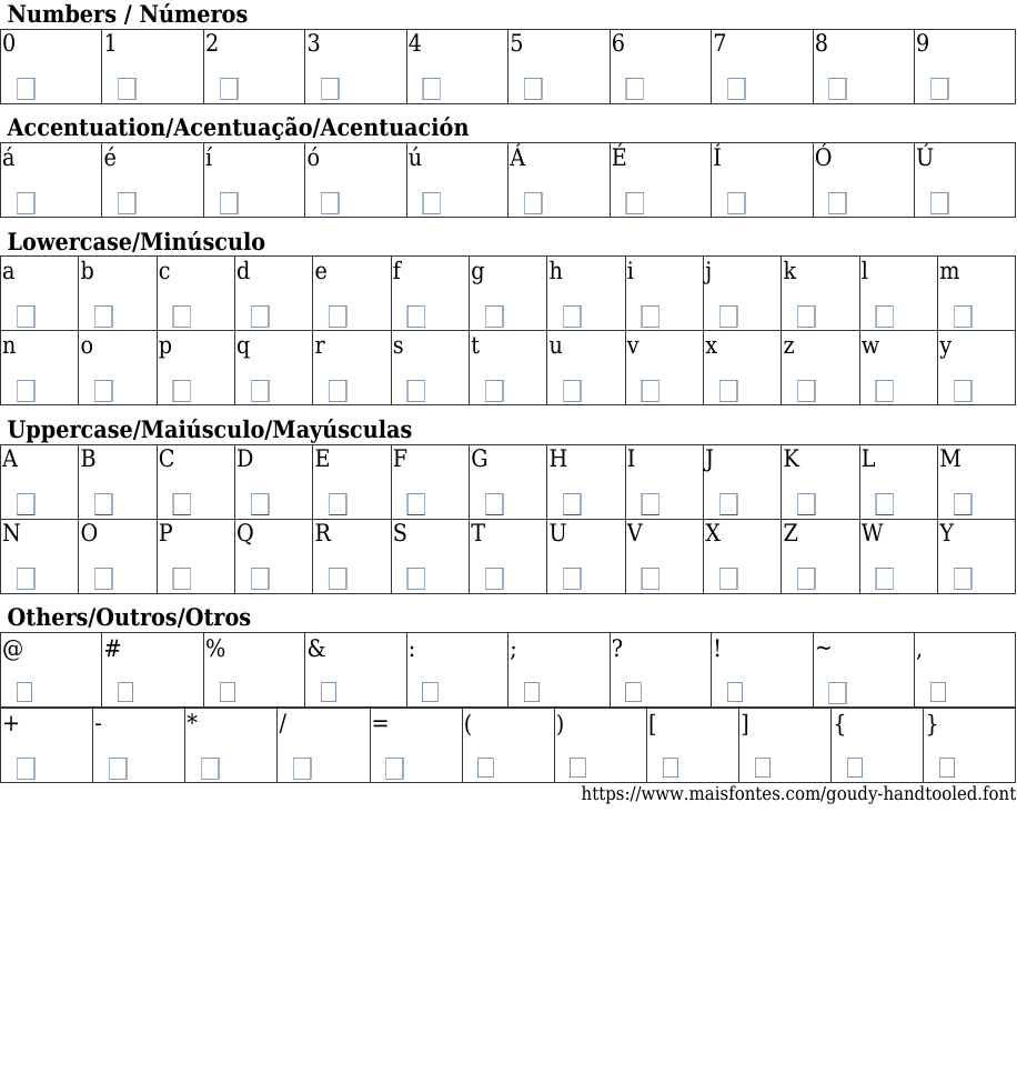 Goudy Handtooled: Free Font Download | MaisFontes