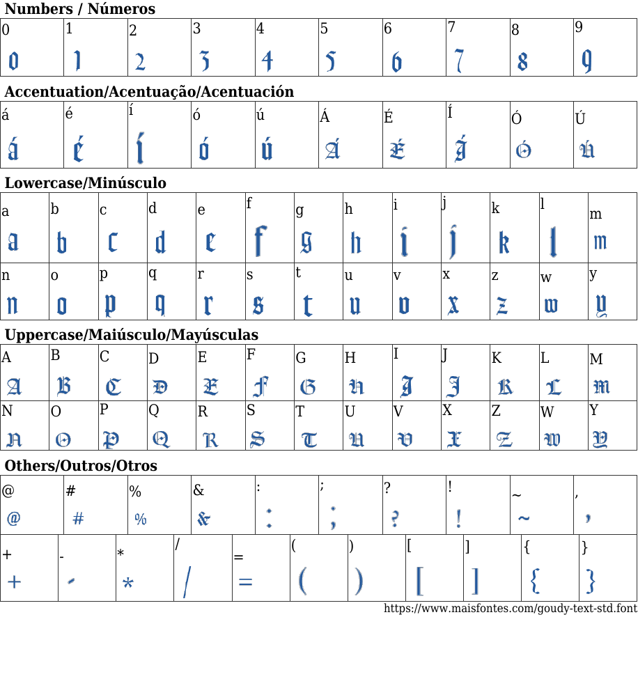 Goudy Text Std: Free Font Download | MaisFontes