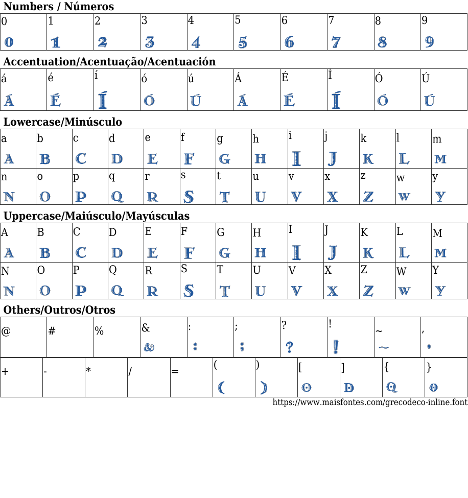 Greco Deco Inline: Free Font Download | MaisFontes