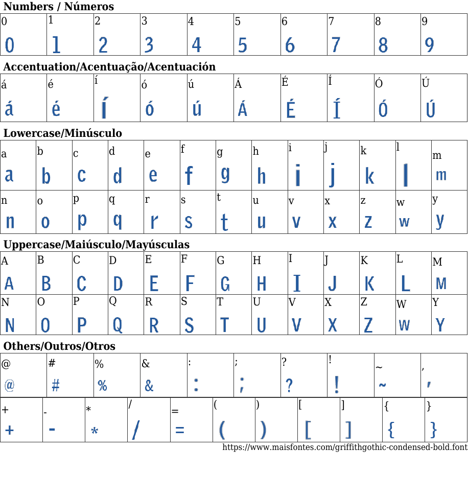 Griffith Gothic Condensed Bold: Free Font Download | MaisFontes