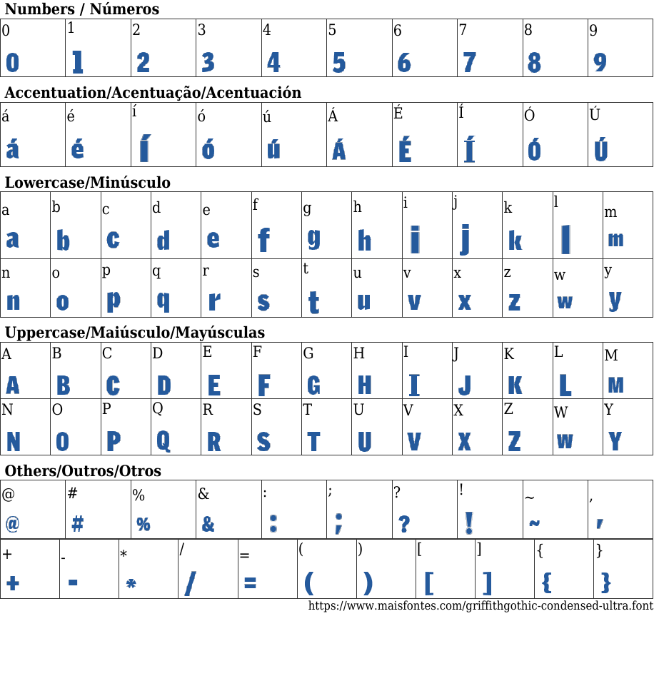 Griffith Gothic Condensed Ultra Font: Free Download | MaisFontes