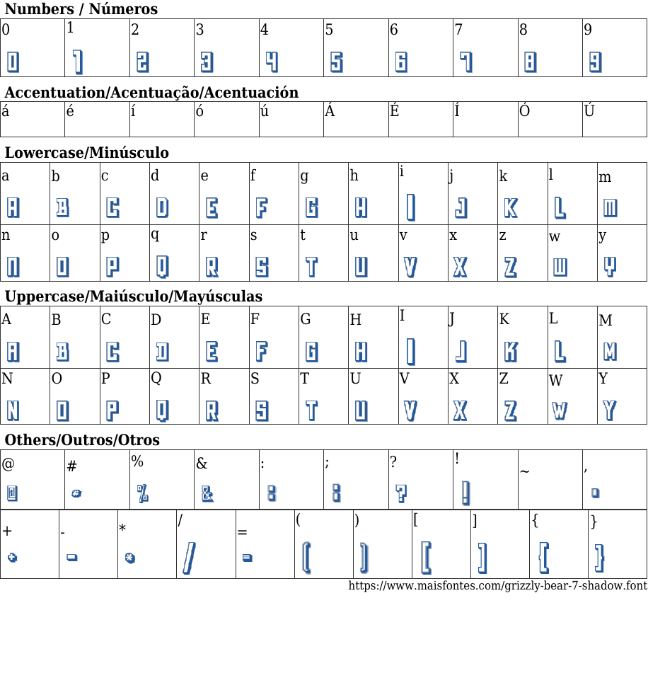 Grizzly Bear 7 Shadow: Free Font Download | MaisFontes