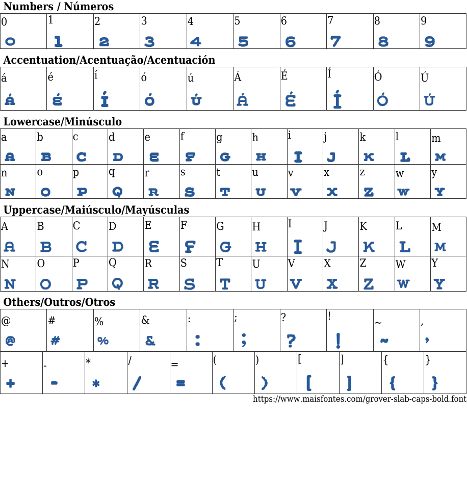 Grover Slab Caps Bold：無料フォントをダウンロード | MaisFontes